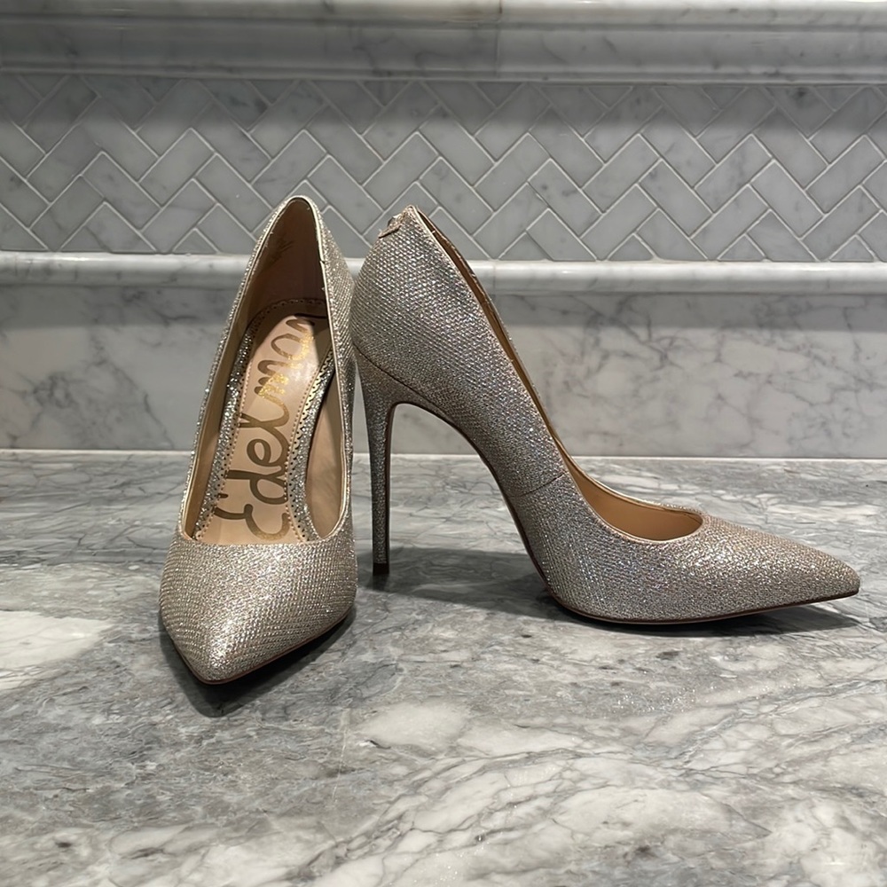 Sam Edelman Danna Light Gold Mesh Pumps Heels Size 8m - Gem